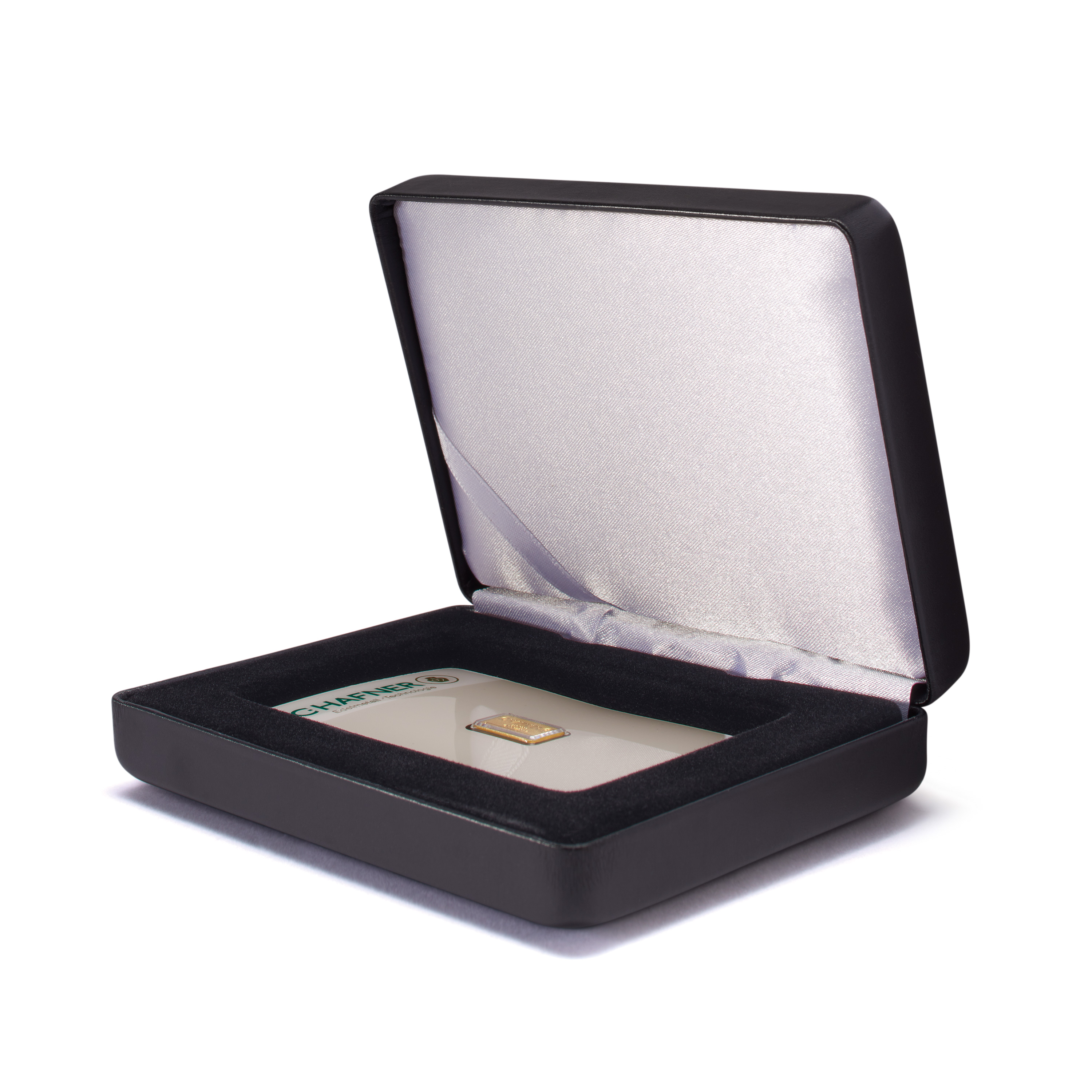 Nobile case for one embossed gold bar in blister packaging in landscape ...