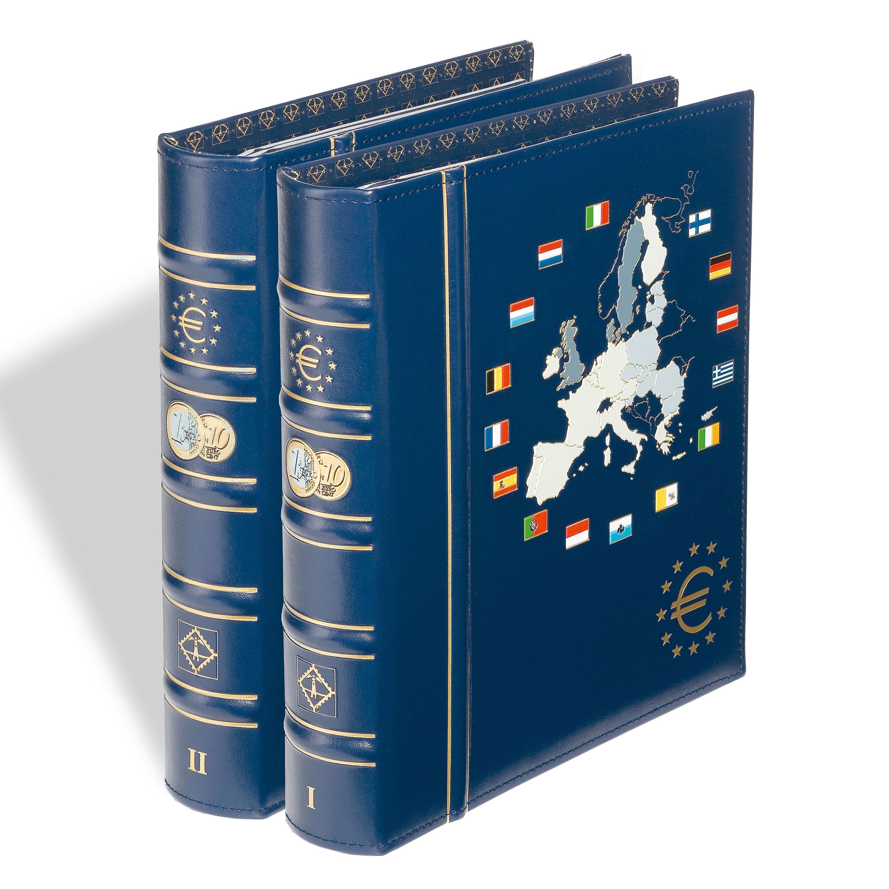 VISTA Euro Coin Album volume 1 and volume 2 "Old and New Members",incl ...