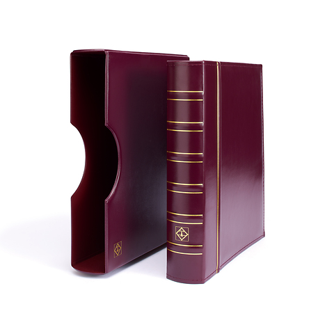 Grande ring binder in classic design, incl. slipcase, red online ...