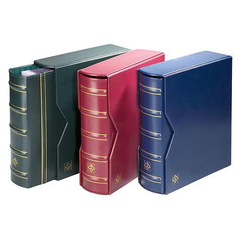 Optima Gigant ring binder in classic design, incl. slipcase, blue ...