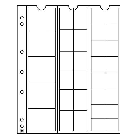 Numis coin sheets, 33 pockets for Diverse Ø, Pack of 5 online ...