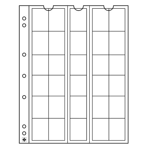Numis coin sheets, 30 pockets up to 25 mm Ø, Pack of 5 online ...