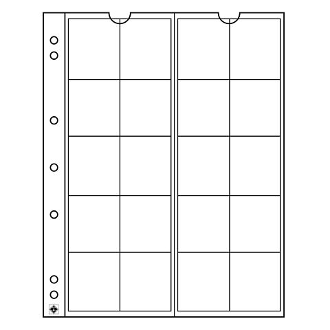 Numis coin sheets, 20 pockets up to 34 mm Ø, Pack of 5 online ...